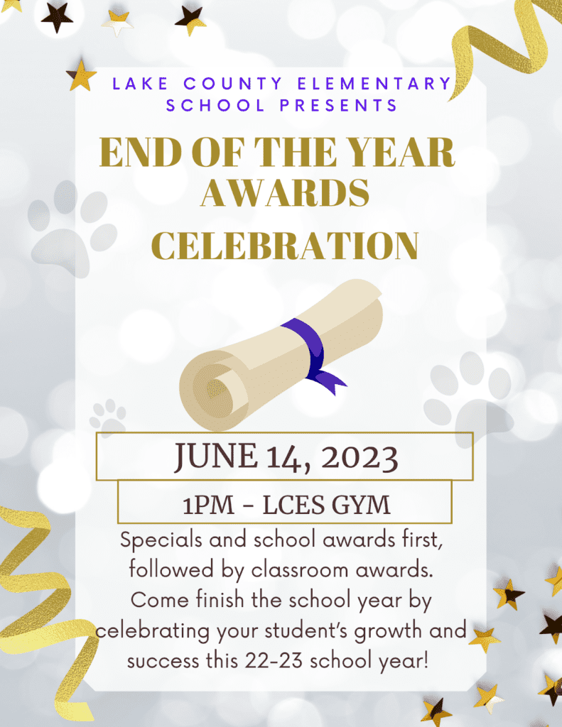 LCES Family Communication 5/26/23 – Lake County Elementary School
