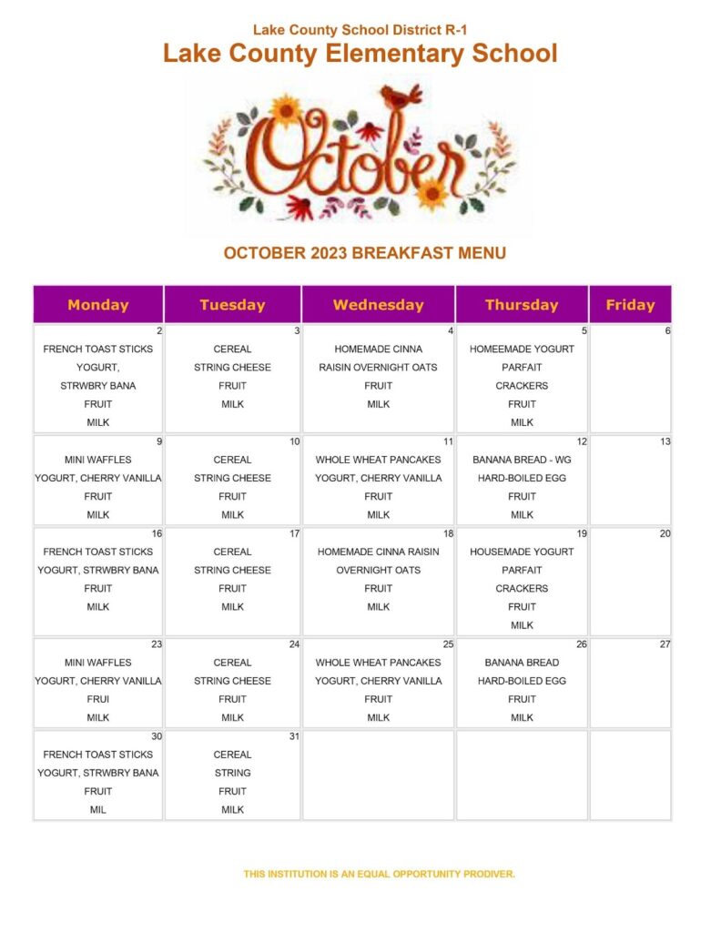 LCES Panther Cub Communication #11 – Lake County Elementary School